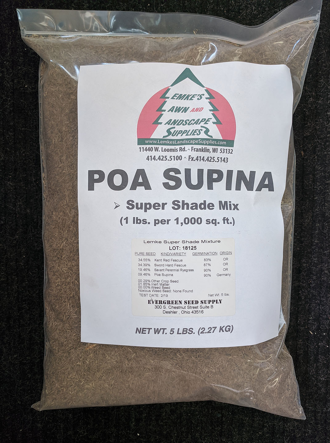 POA Supina Shade Mix Seed – Lemke's Lawn & Landscape Supplies